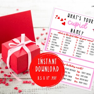 What's Your Cupid Name Game | Valentine's Day Printable Game | Fun ...