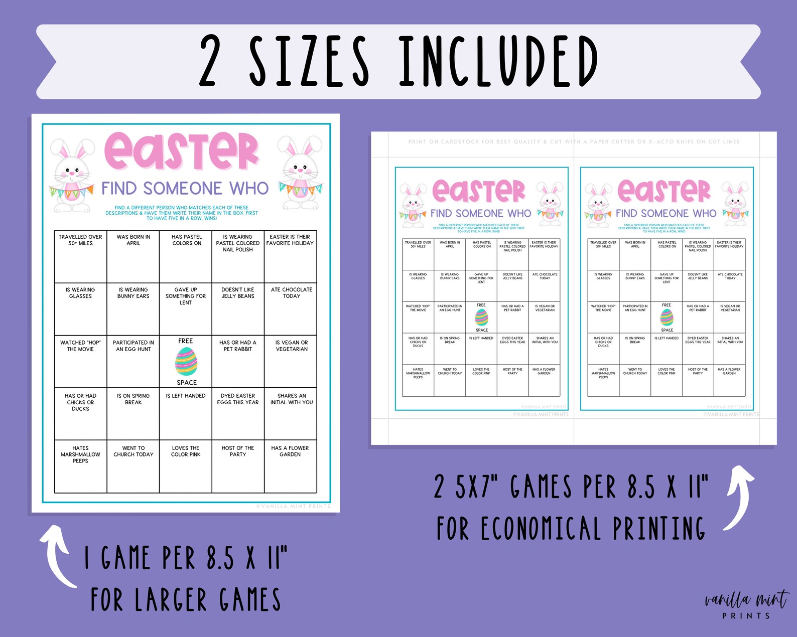 Easter Find Someone Who Game Printable Easter Games Party - Etsy