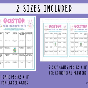 Easter Find Someone Who Game | Printable Easter Games | Party Games ...