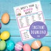 What's Your Bunny Name Easter Name Game Printable Easter Games Party ...