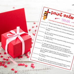 Valentine's Day Saint Valentine Trivia Game | Valentine Printable Games ...