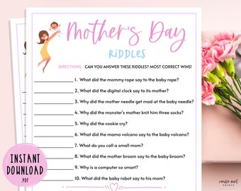 Mother's Day Riddles Game Funny Mothers Day Jokes and - Etsy