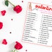 Valentine's Day Love Song Trivia Game Valentine - Etsy