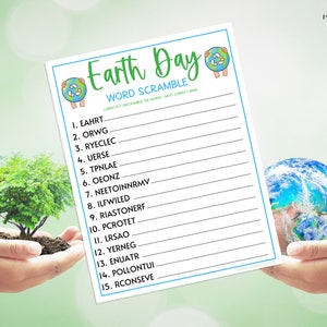 Earth Day Word Scramble Game | Fun Printable Spring Games ...
