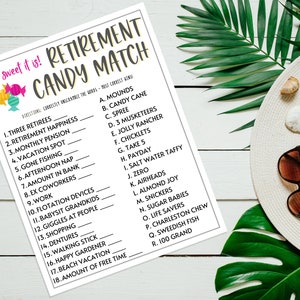 Retirement Party Games | Retirement Candy Match | Fun Retirement Party ...