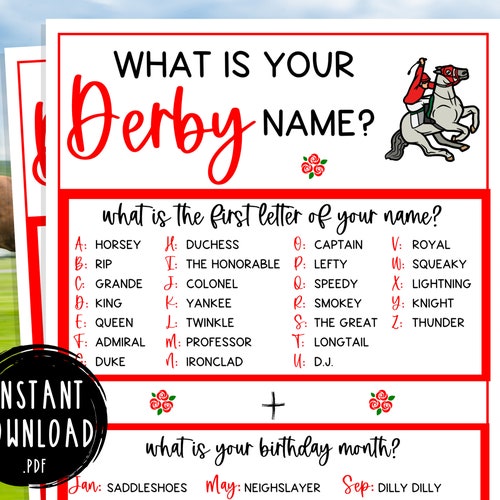 Kentucky Derby Horse Race Game - Etsy