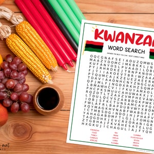 Kwanzaa Word Search | Printable Kwanzaa Party Games | Fun Activities ...