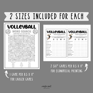Volleyball 10 Game BUNDLE | Ten Printable Volleyball Team Party Games ...