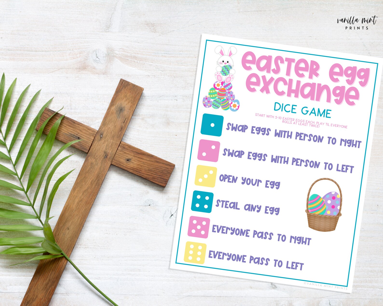 Easter Egg Exchange Dice Game Printable Easter Games Party | Etsy