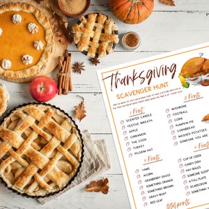 Thanksgiving Scavenger Hunt Game | Thanksgiving Party Games | Fun ...