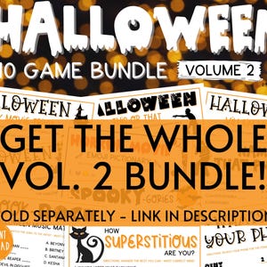 Halloween Whats in Your Trick or Treat Bag Game Halloween Scavenger ...