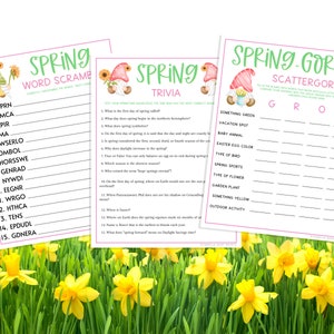 Spring 10 Game BUNDLE | Fun Printable Springtime Trivia and Party Games ...