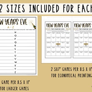 10 New Years Eve Party Games BUNDLE Volume 2 Printable New Years Game ...