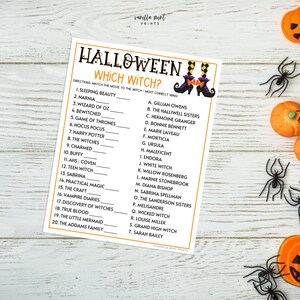 Halloween Witch Matching Game Which Witch Halloween Printable Games ...