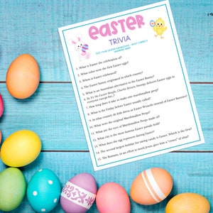 Easter Trivia Game | Printable Easter Games | Party Games | Easter ...