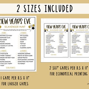 New Years Eve Scavenger Hunt Game New Years Games New Years Eve Party ...