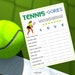 Tennis Scattergories Game Printable Think Fast Tennis Themed Party Game ...
