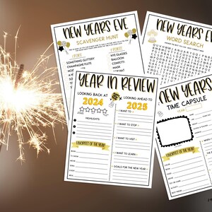 10 New Years Eve Party Games BUNDLE Volume 1 Printable New Years Game ...