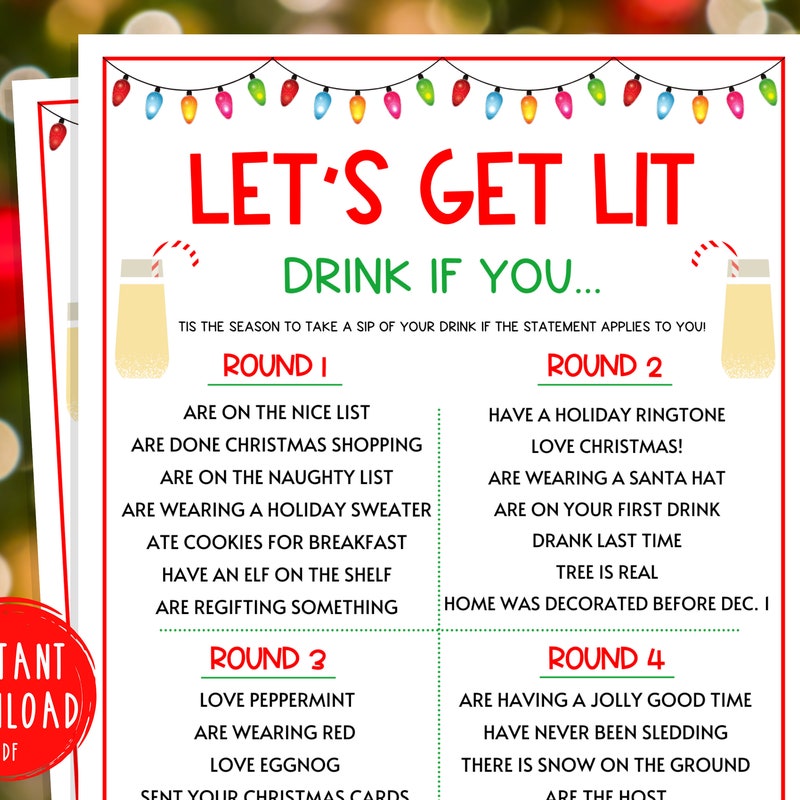 Christmas Adult Games - Etsy