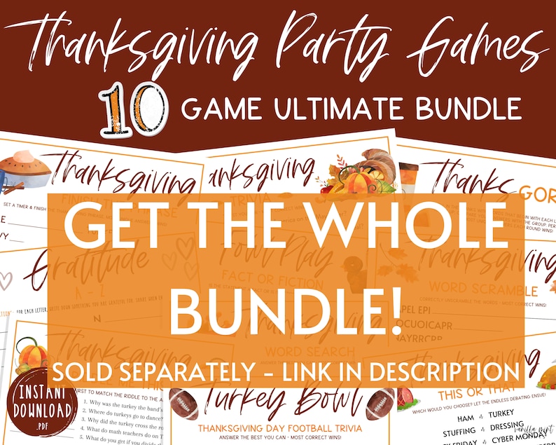 Thanksgiving Trivia Game Fowl Play Turkey Trivia - Etsy