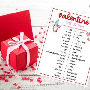 Valentine's Day This or That Game | Valentine Printable Game | Fun ...