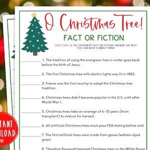 O Christmas Tree Trivia Game | Fact or Fiction | True or False ...
