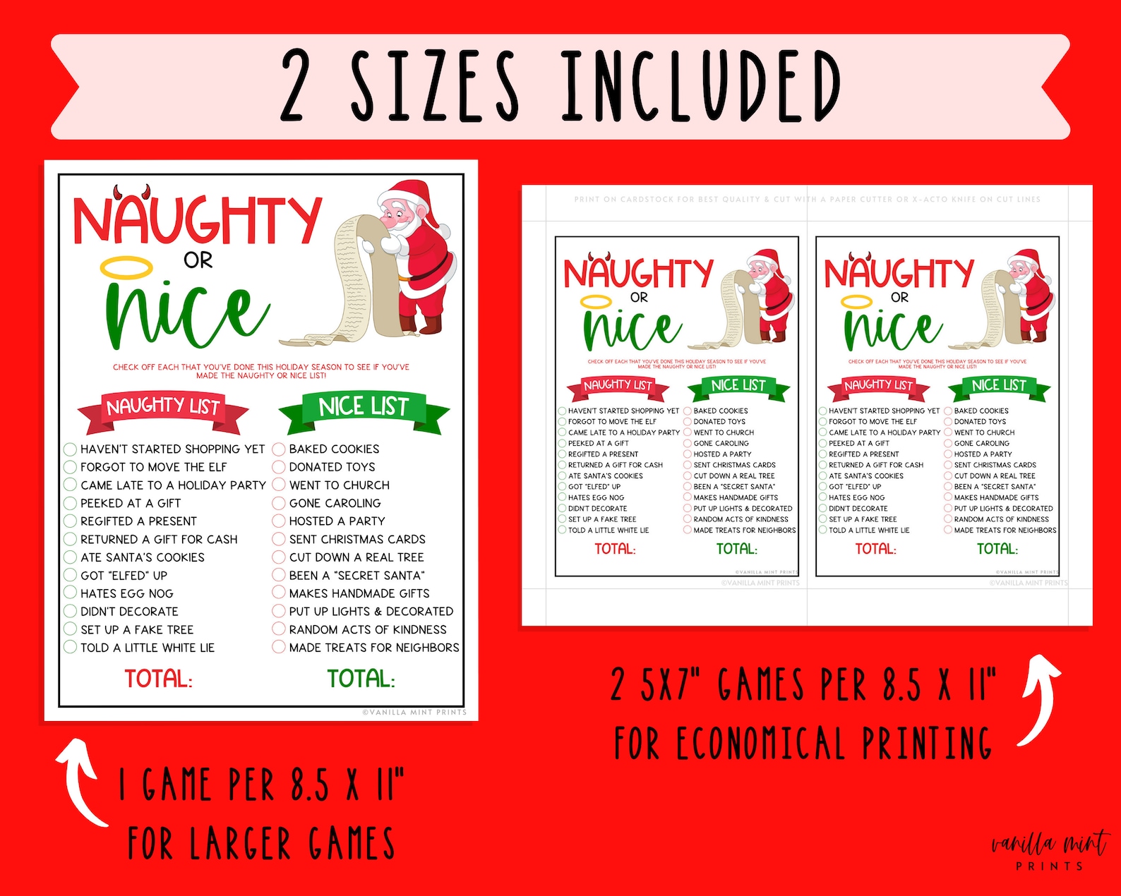 Holiday Office Party Naughty or Nice Game Fun Xmas Games - Etsy