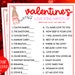 Valentine's Day Love Song Trivia Game Valentine - Etsy