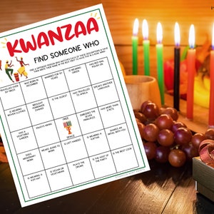Kwanzaa Find Someone Who | Printable Kwanzaa Party Games | Fun ...