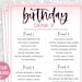 PINK Adult Birthday Party Games Birthday Drink If Party Game Fun ...