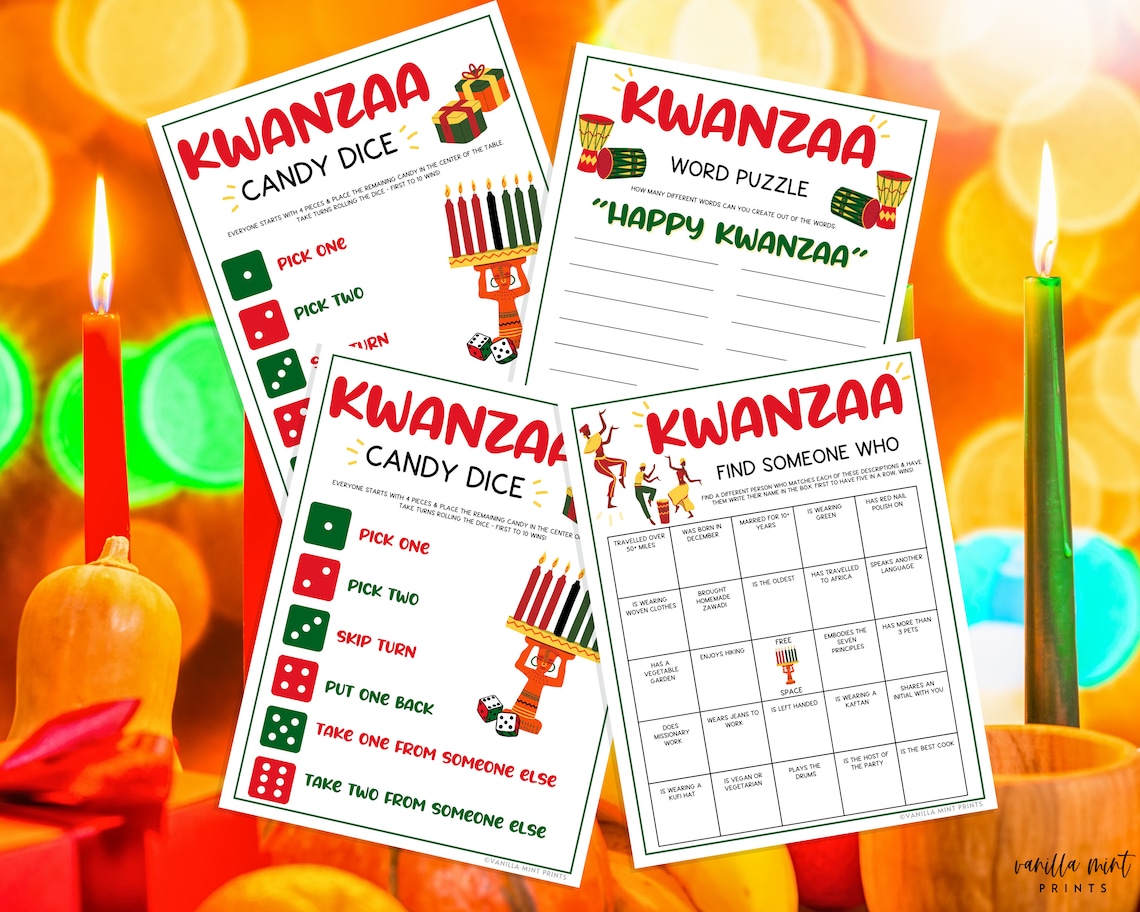 Kwanzaa 10 Game BUNDLE Printable Kwanzaa Party Games Fun - Etsy