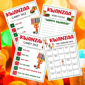 Kwanzaa 10 Game BUNDLE | Printable Kwanzaa Party Games | Fun Activities ...