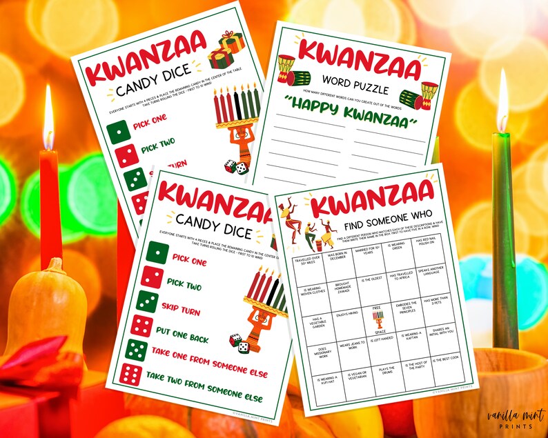 Kwanzaa 10 Game BUNDLE Printable Kwanzaa Party Games Fun - Etsy