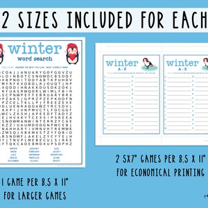 10 Winter Games BUNDLE | Printable Winter Games PACK | Wintertime ...