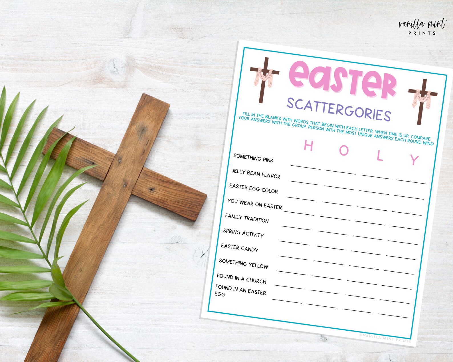 Easter Scattergories Game Printable Easter Games Party Games Easter ...