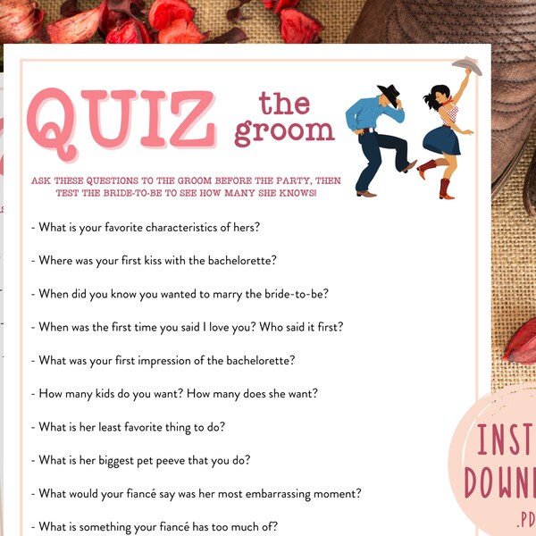 Hens Party Groom Quiz - Etsy