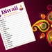 Diwali Word Scramble Game | Printable Festival of Lights Party Games ...