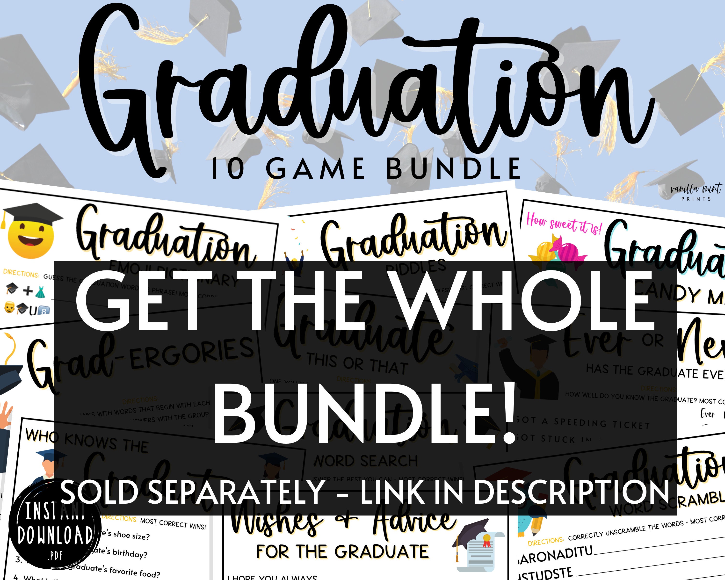 Graduation Games Word Scramble Fun Graduation Party Games | Etsy