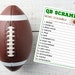 Football Word Scramble Game Super Bowl Party Games Printable Football ...
