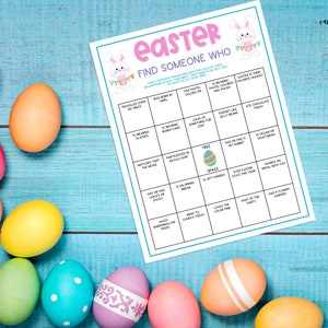 Easter Find Someone Who Game | Printable Easter Games | Party Games ...