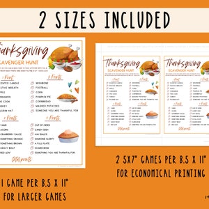 Thanksgiving Scavenger Hunt Game | Thanksgiving Party Games | Fun ...