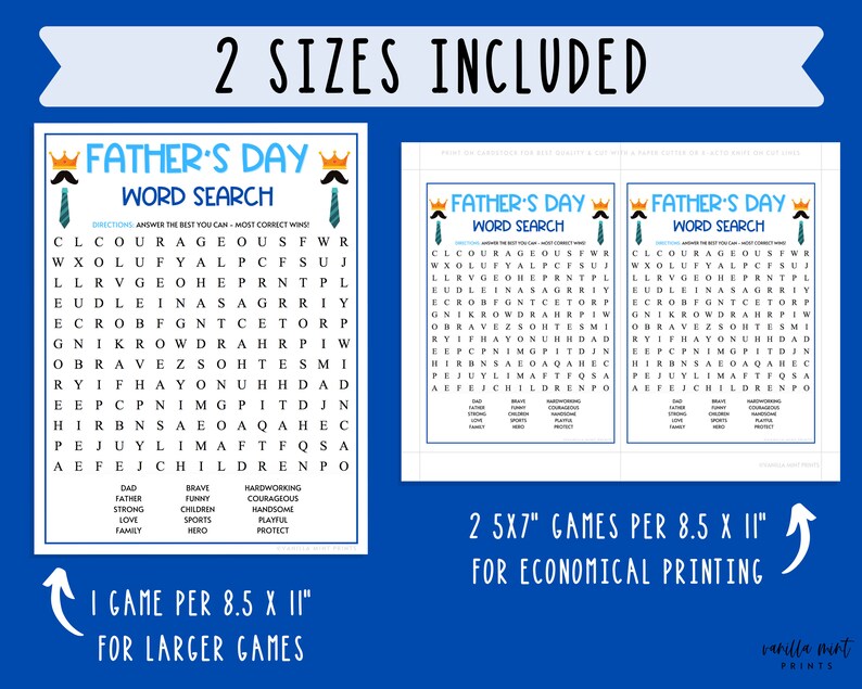 Happy Father's Day Word Search Game Father's Day - Etsy