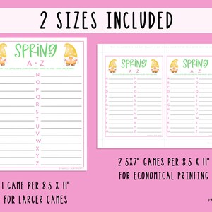 Spring A Z Word Puzzle Printable Springtime Games Party Games Spring ...