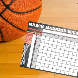 March Madness Game Squares | Printable March Madness Party Games | NCAA ...