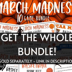 March Madness Word Search Game | Printable March Madness Party Games ...