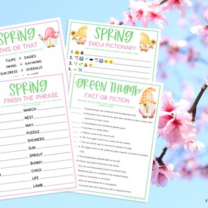 Spring 10 Game BUNDLE | Fun Printable Springtime Trivia and Party Games ...