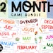 12 Month Trivia Game BUNDLE Printable Month Party Games Seasonal ...