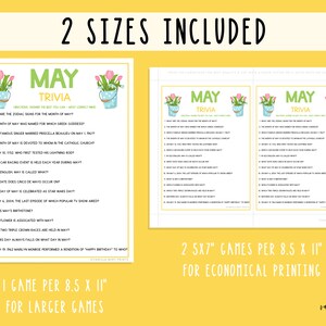 May Trivia Game | Printable Month Party Games | Springtime Activities ...