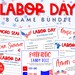 Labor Day Party Game BUNDLE 8 Labor Day Printable Games - Etsy