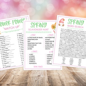 Spring 10 Game BUNDLE | Fun Printable Springtime Trivia and Party Games ...